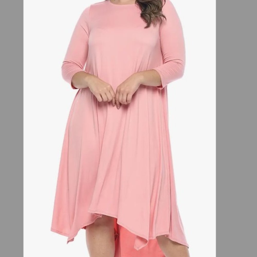 Everyday Flow Midi Dress - Pink Plus - Gem
